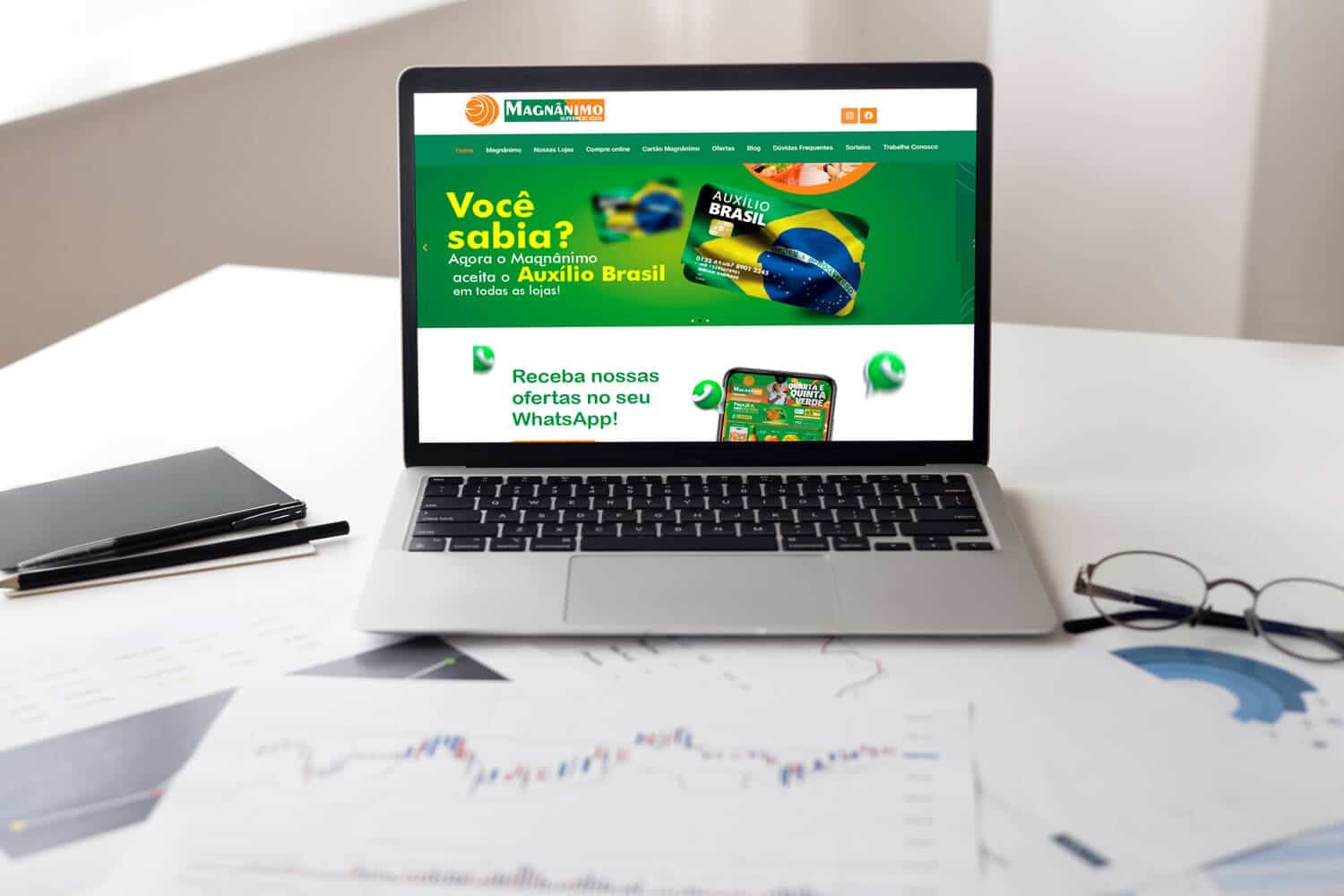 Criação de site para supermercado - Agência Vauss